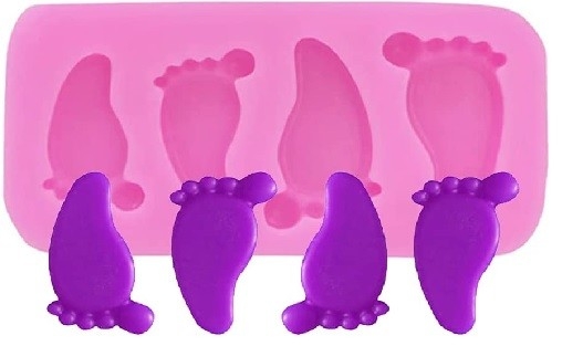 Baby Feet Silicone Mold 4 Cavity » Valley Cake and Candy Supplies